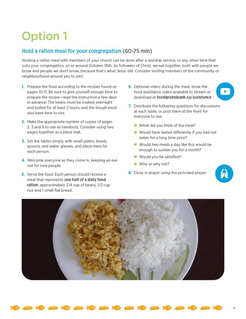 Experiencing a Ration Meal | Canadian Foodgrains Bank
