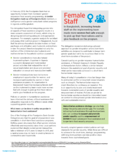 Gender in Food Assistance | Canadian Foodgrains Bank